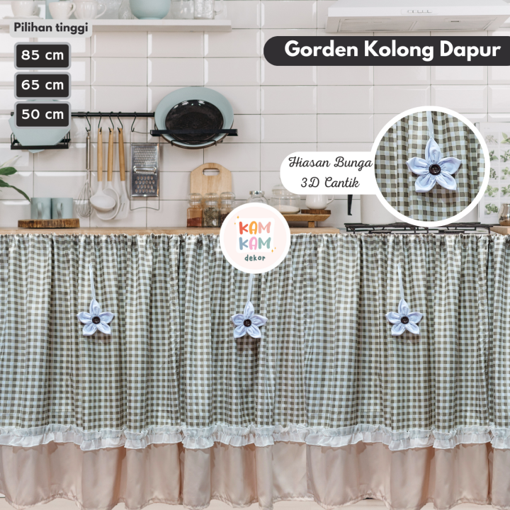 ALYA KREM - Gorden Kolong Dapur Minimalis Modern Tirai Dapur Shabby ...