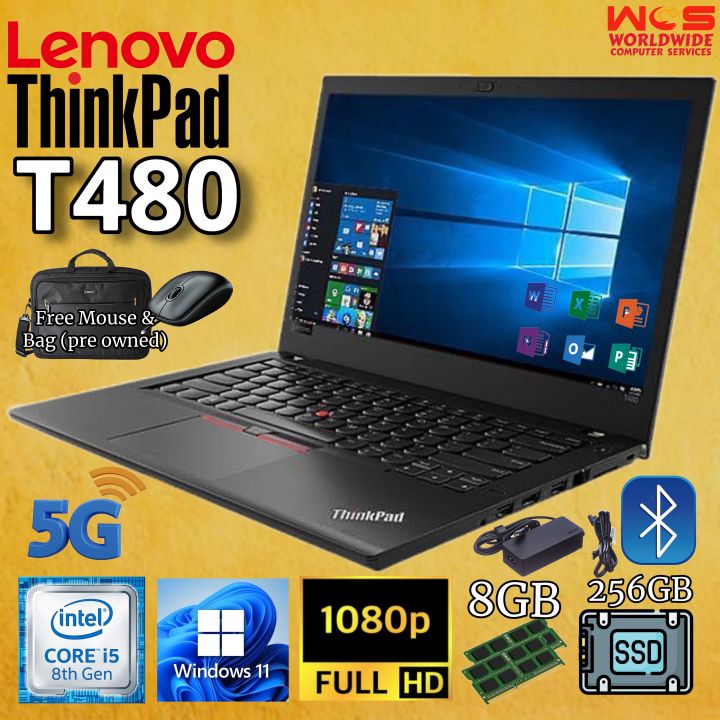 LENOVO T480 ThinkPad 14" HD Display/ Intel Core i5 8th Gen/ 16GBRAM ...