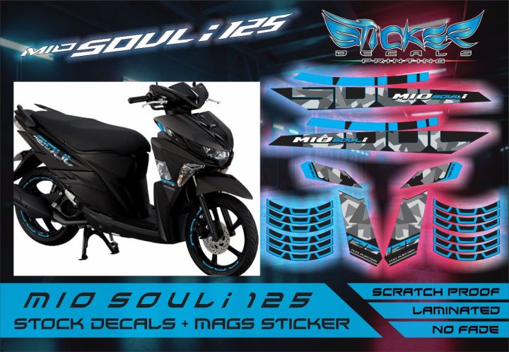 Mio Soul i 125 Stock Decals with Mags Sticker | Lazada PH