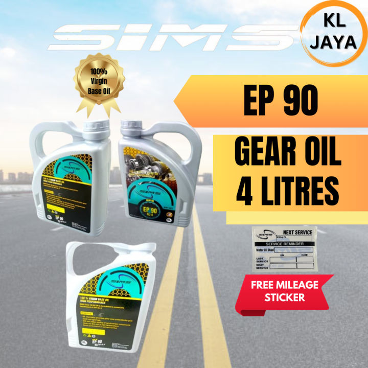 SIMS SAE EP90 Fully Synthetic Engine Oil 4 Litres 100% Virgin Base Oil ...
