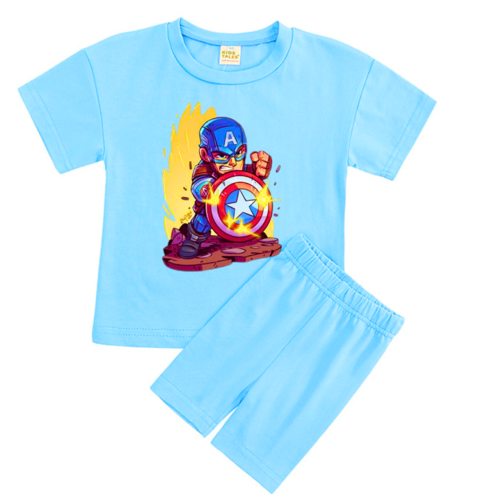 BWM T-SHIRT SHORT TERNO FOR INFANTS BABY KIDS BOYS W/ SUPERHEROES ...