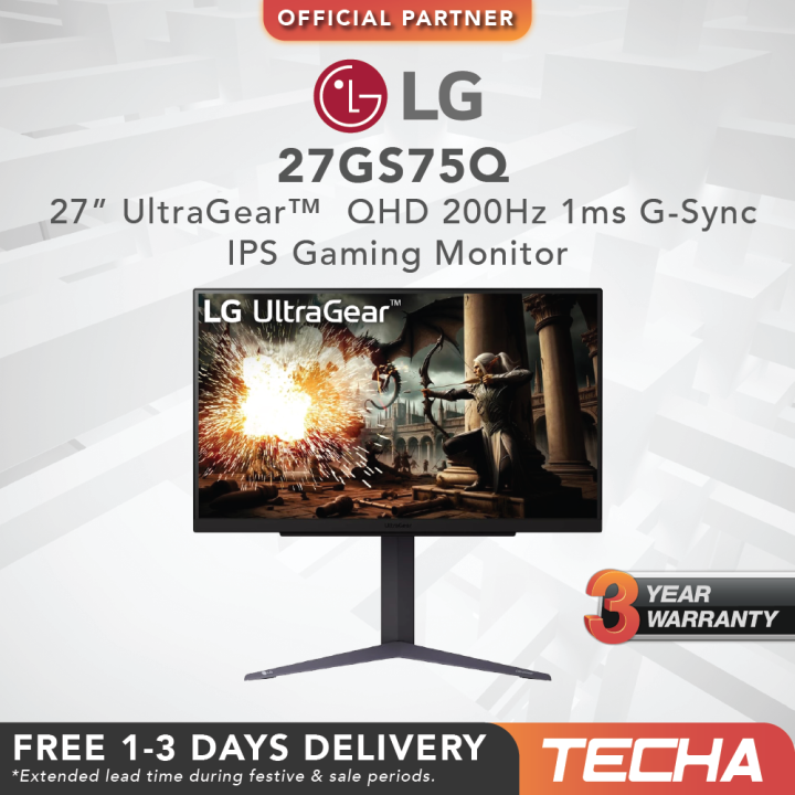 LG UltraGear 27GS75Q | 27"QHD | 200Hz | 1ms | G-Syn | IPS Gaming ...