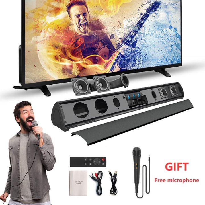 Wireless Sound bar With Remote Control TV Soundbar USB Home Audio 3D ...