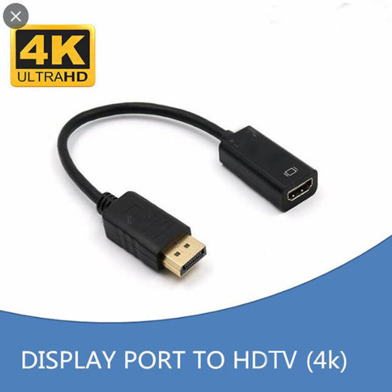 4K สายแปลง Display port to HDTV 2K*4K ภาพคมชัด HDTV เป็น Output สีดำ 1 ...