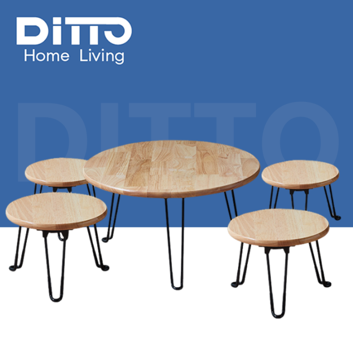 Ditto Wooden Folding Coffee Table 50/60/70/80cm Foldable Dinng table ...