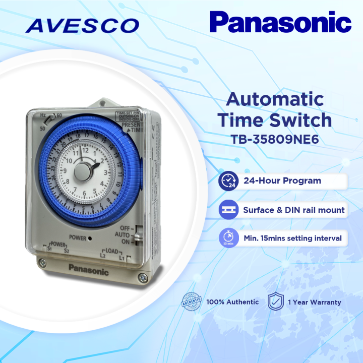 Panasonic Automatic Time Switch | TB-35809NE6 | 24 hour program ...