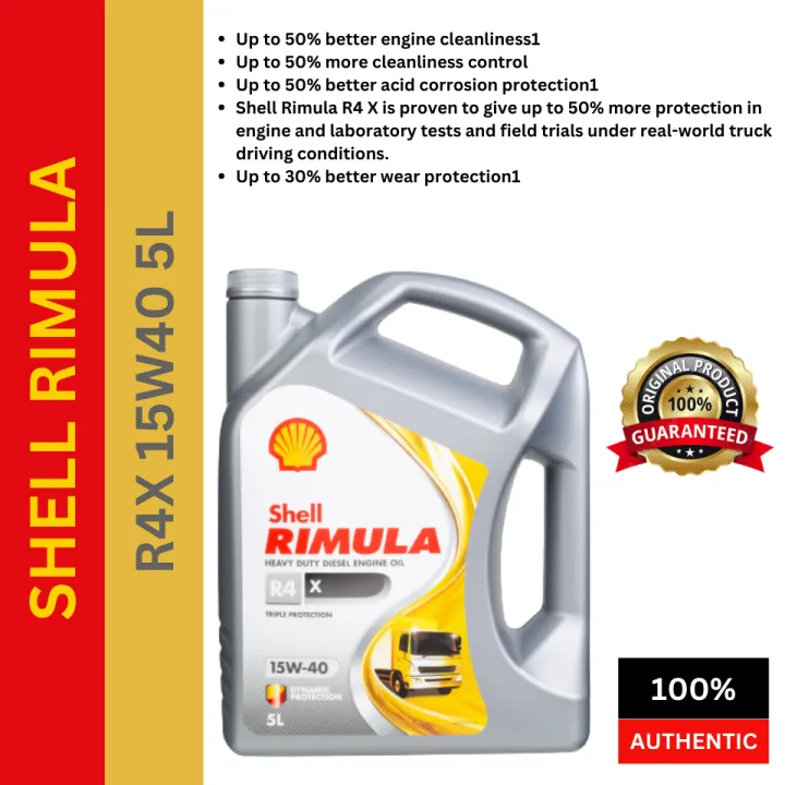 550044644 Shell Rimula R4X 15W40 5L 100% Original | Lazada