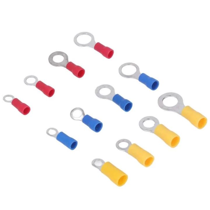 M4 M5 M6 M8 PVC Insulated Ring Lugs Crimping Terminals Electrical Wire ...