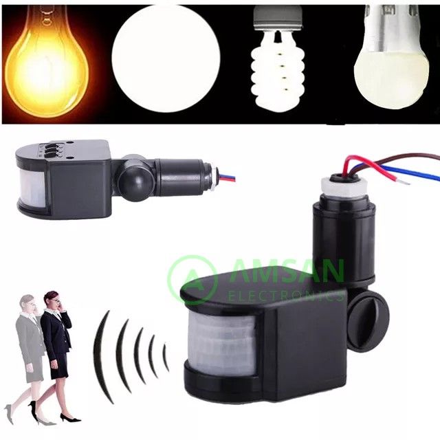 sensor gerak 220v PIR Motion 110V ~ 220V Infrared PIR Detector indoor ...