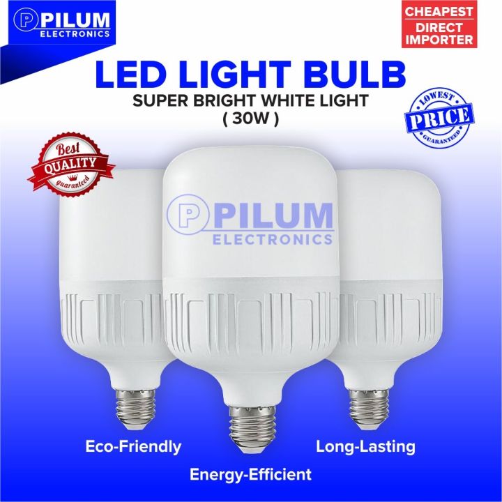30w LED Light Bulb Pilum 2 YEARS WARRANTY / Super Bright / White / Eco ...