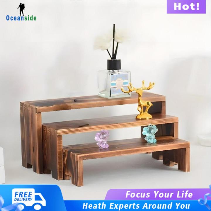 Oceanside Wooden Tiered Riser Display Stand for Table Display 3 Tier ...