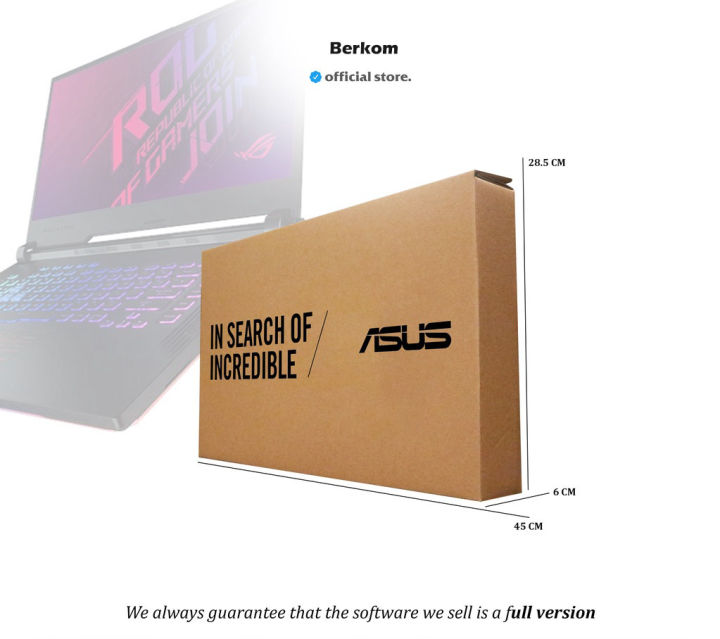 BOX LAPTOP ASUS 1 SET | 45x6x28.5 cm | Kardus Laptop Asus | Lazada ...