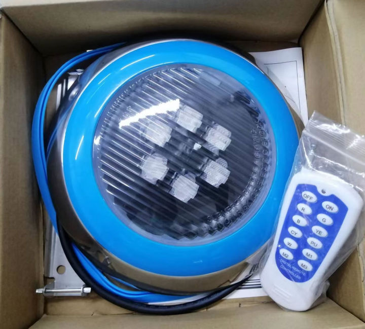 BRIGHTER LED Underwater Swimming Pool Lights,18W RGB Color Changing, 12V AC, Surface Mounted ...