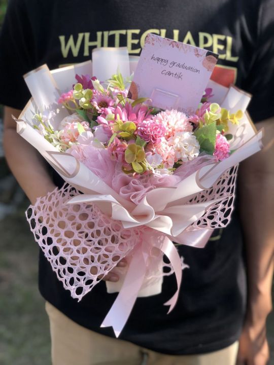 Buket Bunga Artifical Mini - Bouquet Bunga Palsu Murah Free Kartu ...