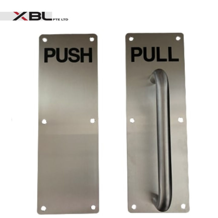 Stainless Steel Push Pull Door Handle Set | Lazada Singapore