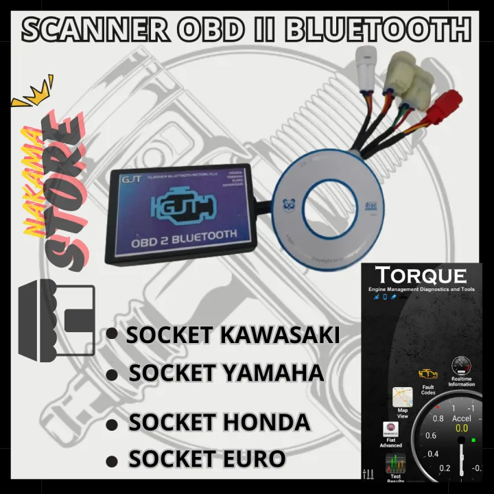 Scanner Motor Injeksi OBD 2 EURO 5 Versi Android dan Laptop | Lazada ...