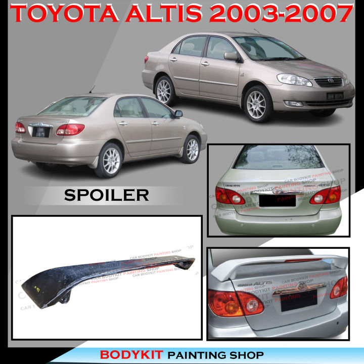 TOYOTA ALTIS 2001-2007 TRD STYLE REAR TRUNK SPOILER LIP WITH LED ...