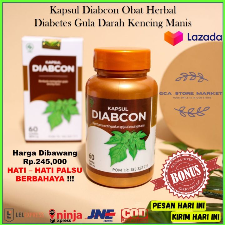 obat herbal Kapsul diabcon obat gula darah diabetes kencing manis ...