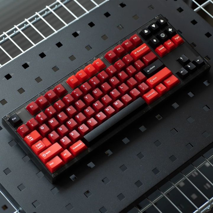 【Keycap Only】Bordeaux Keycap Red 164 Keys PBT+PC Double Shot Cherry ...
