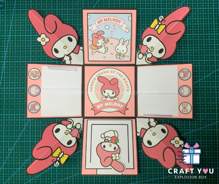 My Melody Explosion Box DIY Surprise Gift Box 美乐蒂礼物爆炸盒 Birthday Hadiah ...