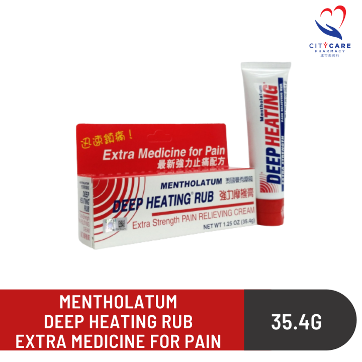 Mentholatum Deep Heating Rub Extra Strength Pain Relieving Cream 35.4g ...
