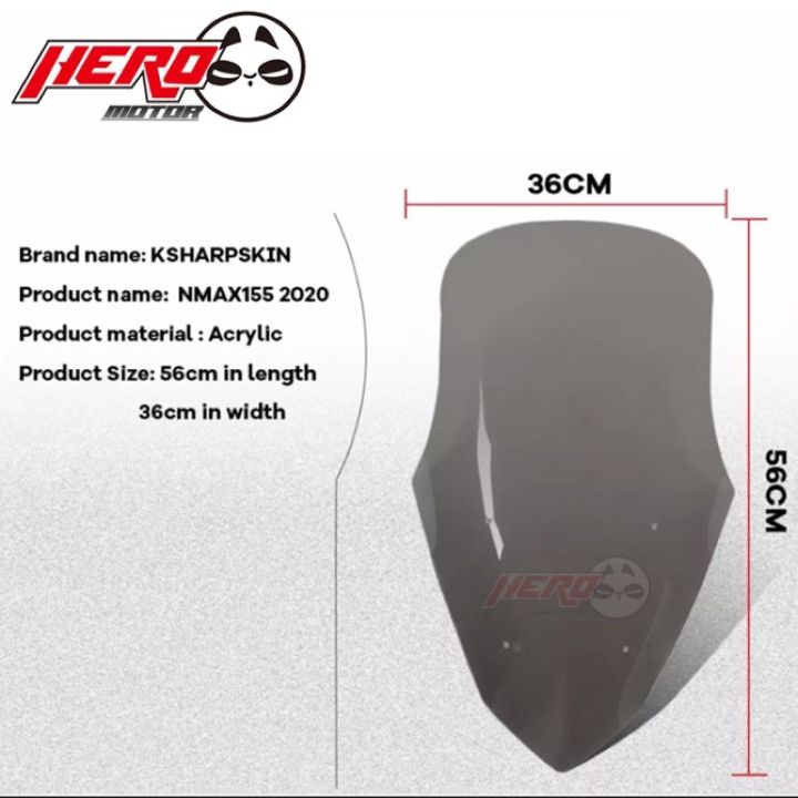 YAMAHA Nmax 2020 Windshield v2 Visor 5mm Thickness Aerodynamic Design ...