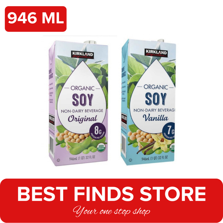 Kirkland Signature Organic Soy Milk 946ML | Original or Vanilla | Non ...