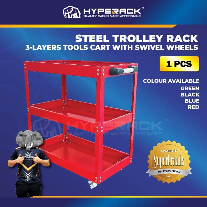 HYPERACK ™️ [High Quality] Trolley Rack Steel Rack Tool Trolley Storage ...