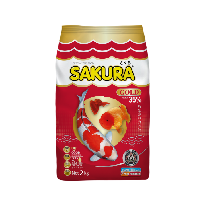 Sakura Gold 2,000g. อาหารปลาสวยงาม (เลือกขนาดเม็ดในรายการ) | Lazada.co.th