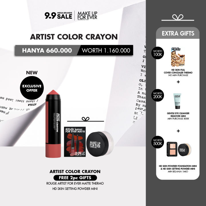 [9.9 EXCLUSIVE SET - HANYA 1-11 SEP] MAKE UP FOR EVER - Artist Color ...