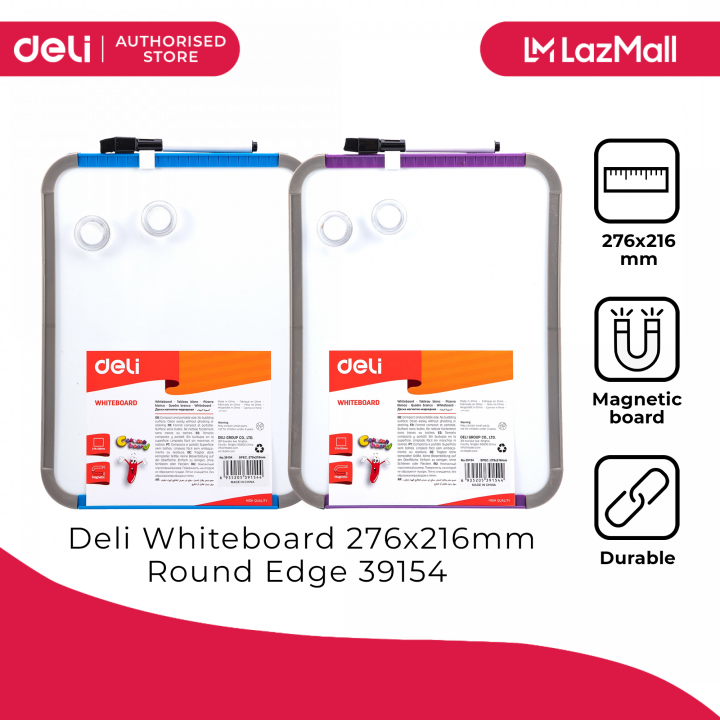 Deli Whiteboard 276x216mm Round Edge 39154 [752539154] | Lazada PH
