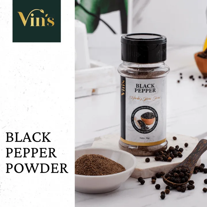 VINS- REMPAH BOTOL LADA HITAM BUBUK / BLACKPEPPER POWDER | Lazada Indonesia