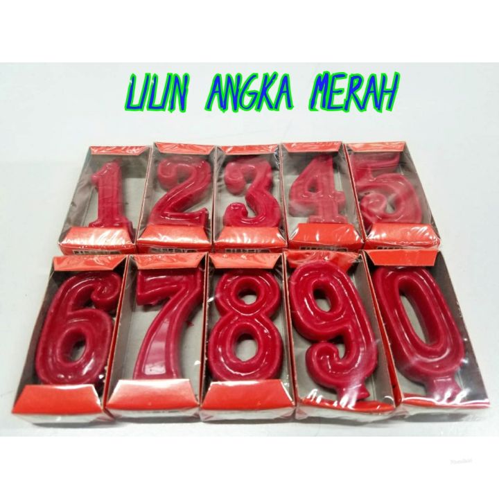 Lilin Angka Merah / Lilin Ulangtahun Merah | Lazada Indonesia