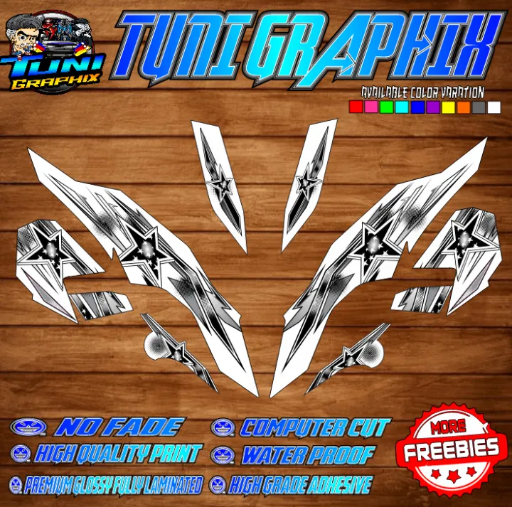 HONDA CLICK 125i V3 / V4 RISING STAR DECALS W/ FREEBIES | Lazada PH