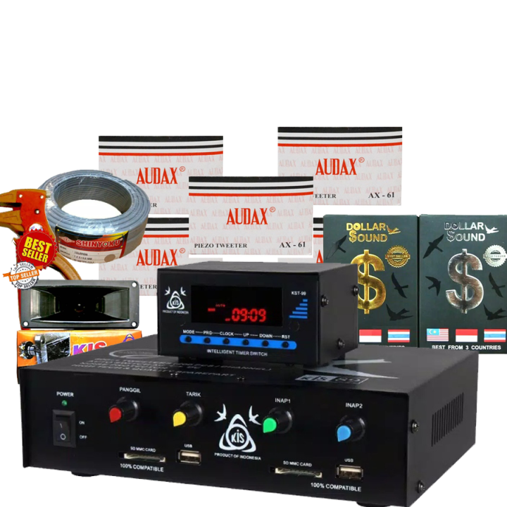 Paket audio system rumah walet dengan tweeter inap AUDAX AX61 lengkap ...