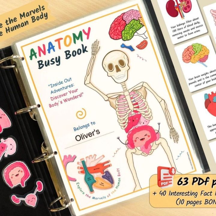 ANGCHI Paper Human Anatomy Quiet Book Early Learning Interactive Human ...