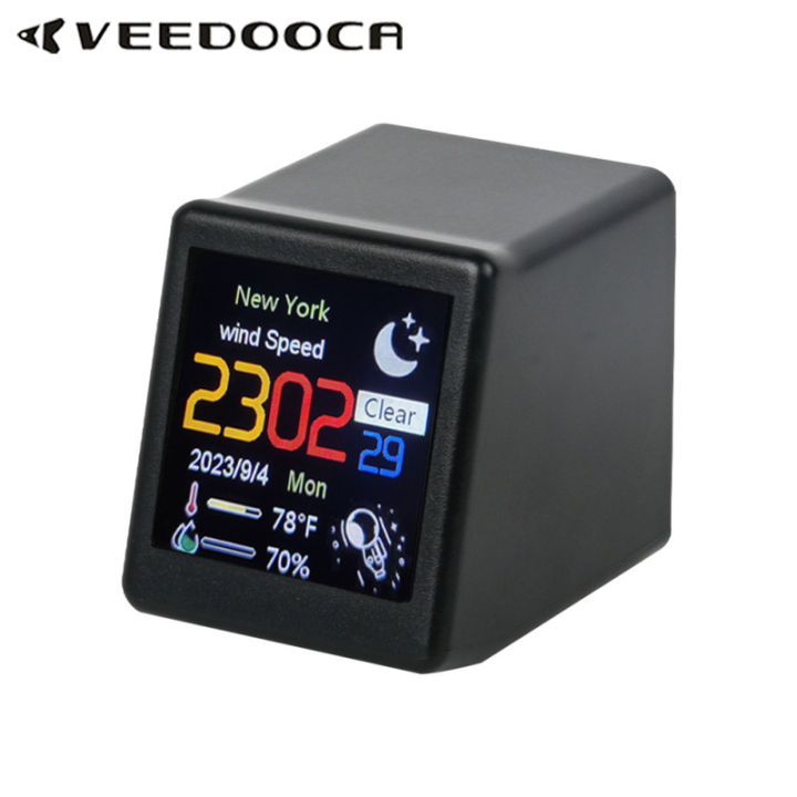 VEEDOOCA Digital Clock Day Date Temperature Display Digital Alarm Clock ...