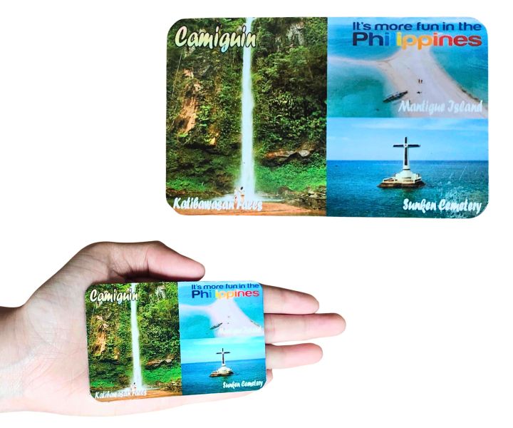 RUBBER REF MAGNET - CAMIGUIN "THE ISLAND BORN OF FIRE" DESIGN REF ...