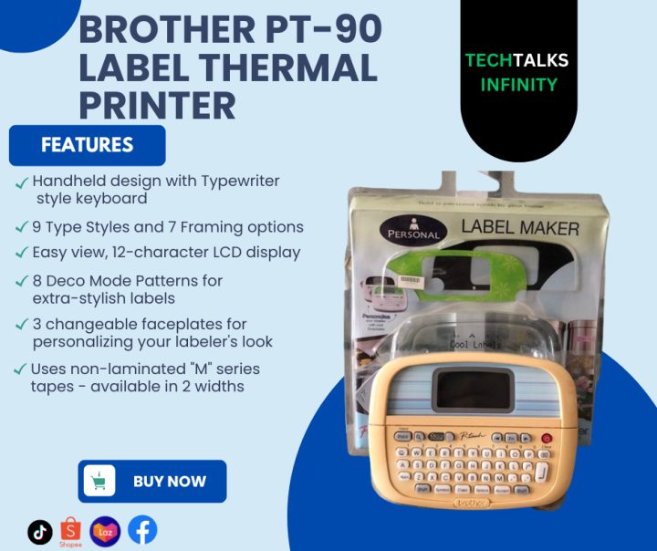 Brother Pt-90 Label Thermal Printer | Lazada PH