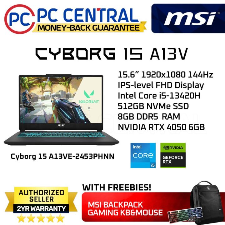 MSI Cyborg 15 A13VE-2453PHNN | 15.6" FHD (1920x1080) 144Hz IPS | Core ...