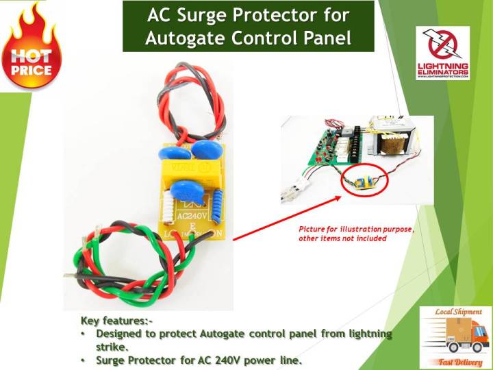 AC Lightning Surge Protector for Autogate control panel / AC Surge ...