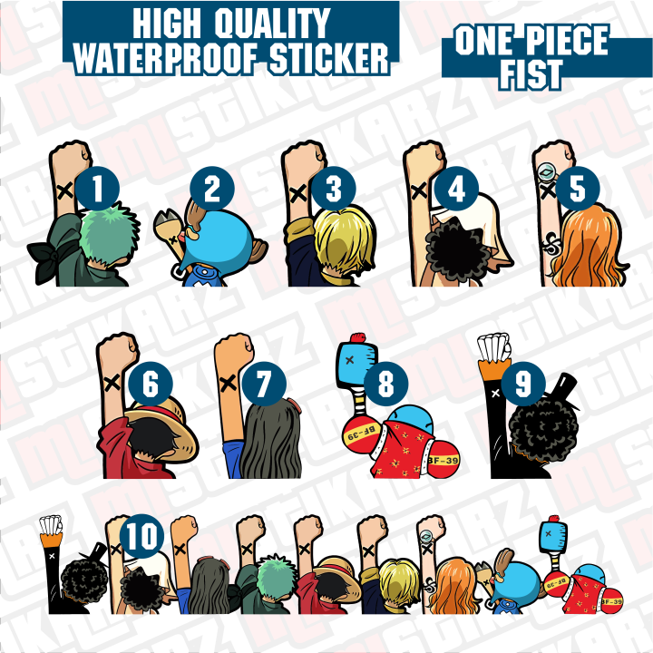 ONE PIECE FIST - Waterproof Sticker | Lazada PH