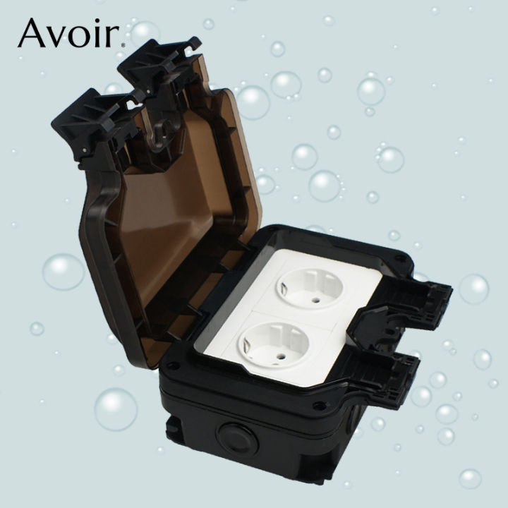 【New and Improved】 Avoir Eu Standard Power Socket Ip66 Weatherproof ...