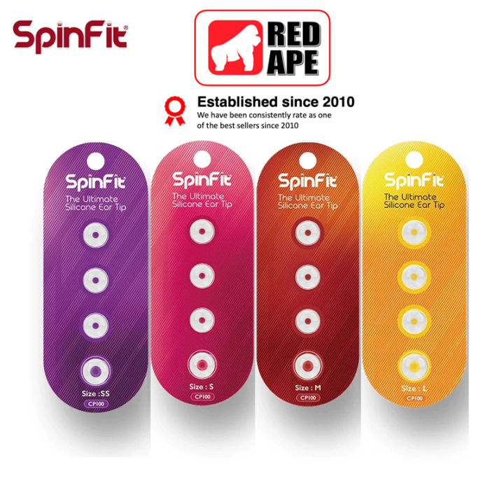SpinFit CP100, Silicone Replacement Eartips (1 or 2 Pairs): for In-Ear ...