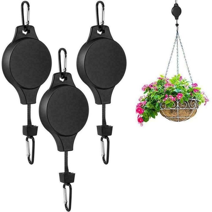 1 Piece Metal Retractable Pulley Pot Hanging Basket / Strong Pull Down ...