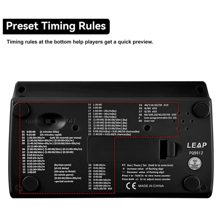 Etpd 2x Leap Chess Clock Advanced Digital Chess Timer With 7 Type 38
