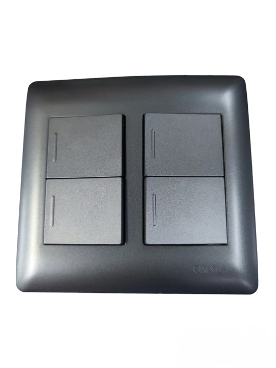 4 Gang 1 Way Switch 16A 250V Designer Series ( Omni) Graphite | Lazada PH