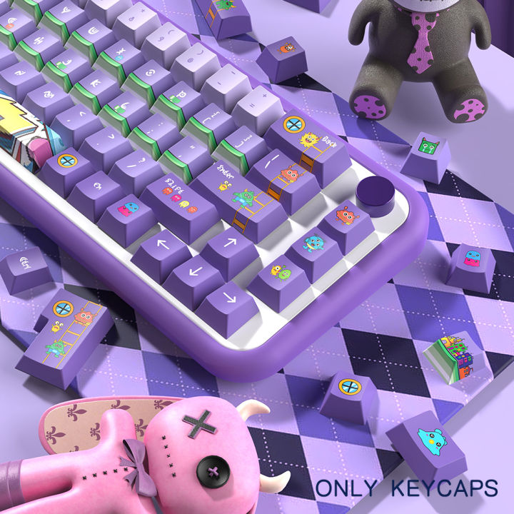 ZFOX Monster Family 138/158 Cherry Profile Kecaps PBT Kecaps Dye ...