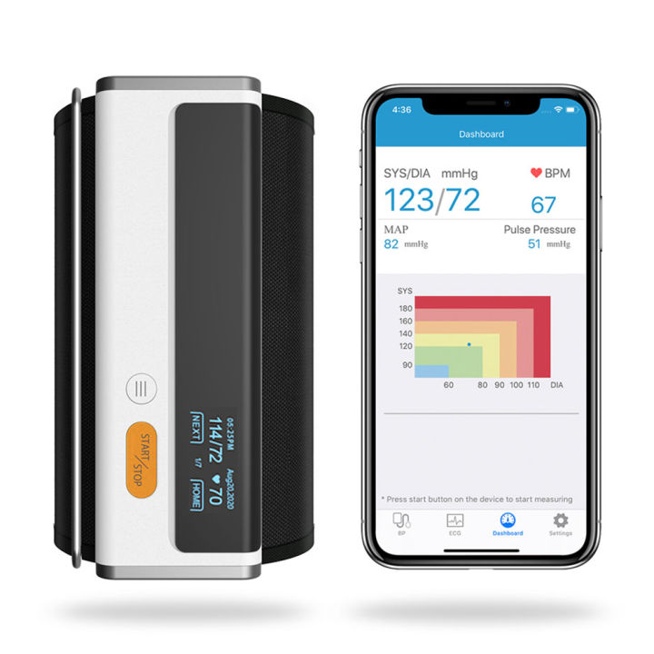 Wireless Bluetooth Smart Blood Pressure Monitor Uppr Arm Cuff BP ...