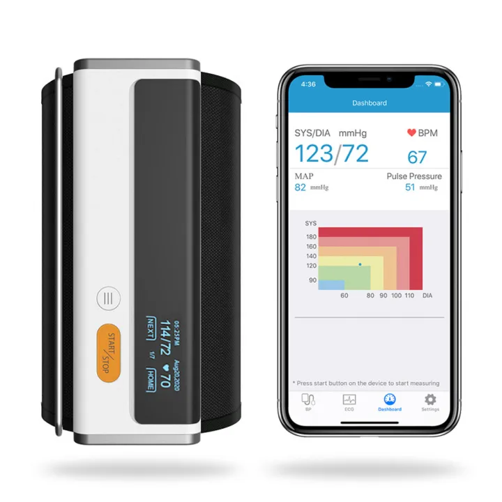 Wireless Bluetooth Smart Blood Pressure Monitor Uppr Arm Cuff BP ...
